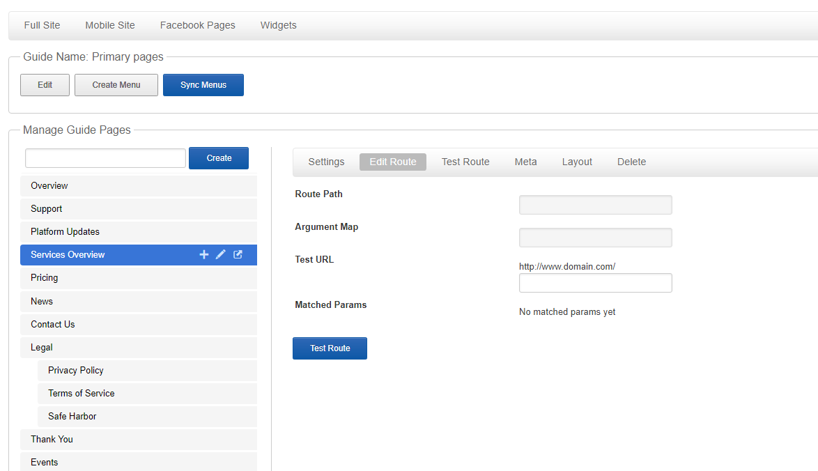 Manage CMS Pages – ONEsite Developers