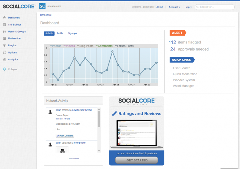 Control Panel – ONEsite Developers