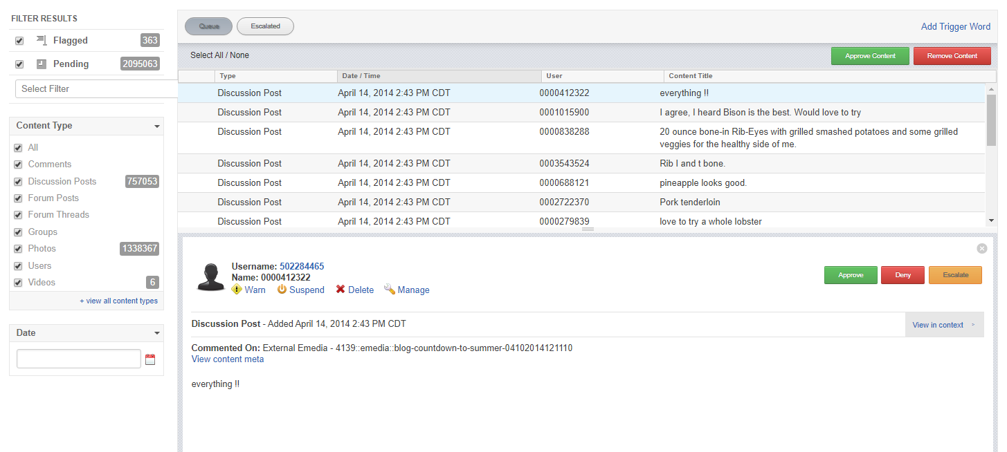 Flagged Content – ONEsite Developers