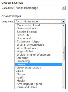 Forum Jump Menu (module) – ONEsite Developers