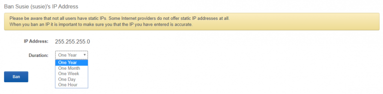 IP Banning – ONEsite Developers