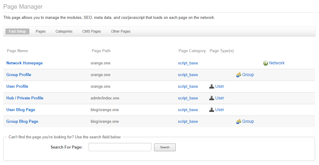 Layout Overview – ONEsite Developers